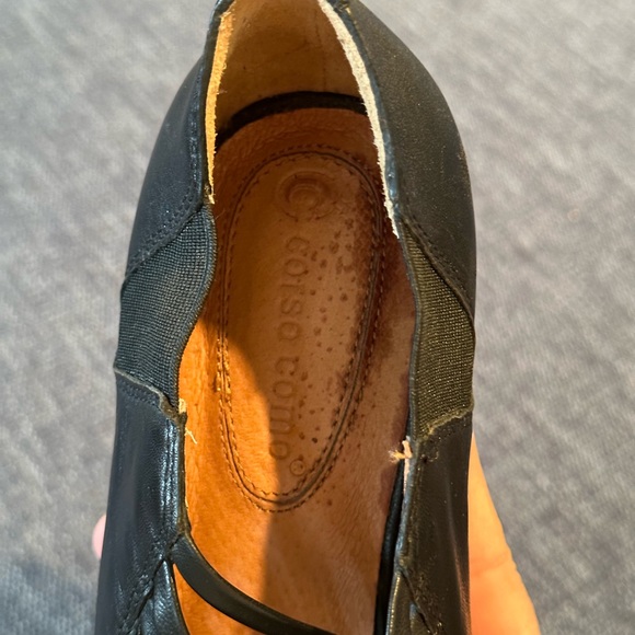 Corso Como | Shoes | Corso Como Short Black Woven Leather Heels Light ...